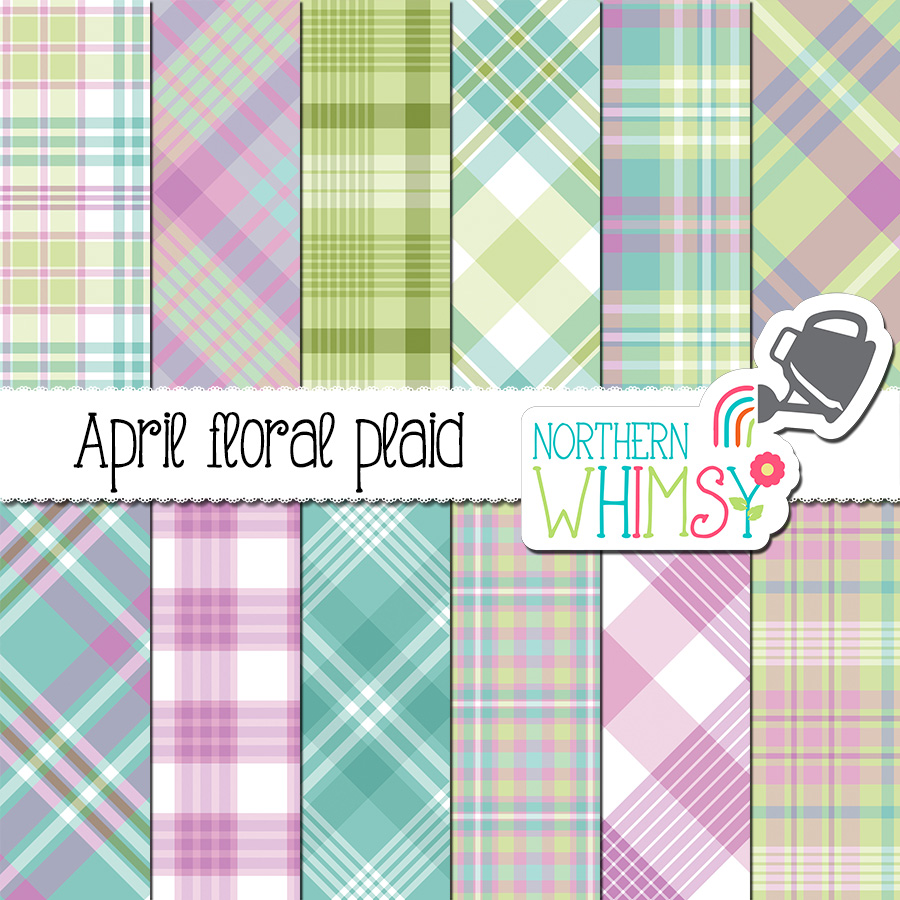 April Floral Plaid Patterns – Northern Whimsy Design
