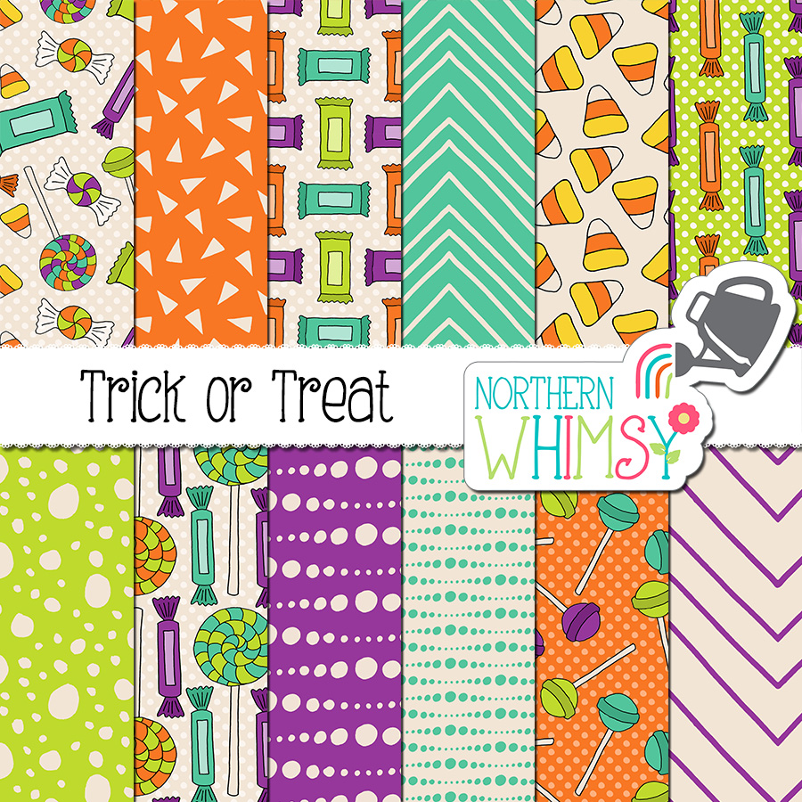 Halloween Candy Patterns - Trick Or Treat – Northern Whimsy Design