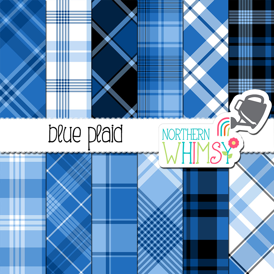 Winter Plaid Digital Patterns - Northern Lights – Northern Whimsy Design
