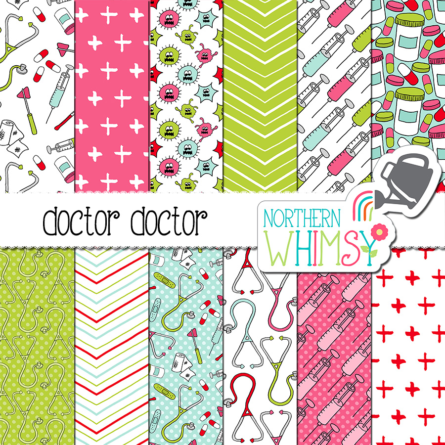 Medical Digital Paper - Doctor Doctor – Northern Whimsy Design