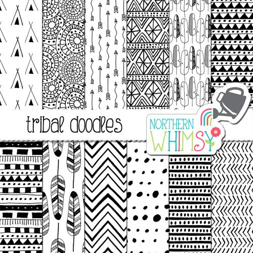 Black and White Tribal Patterns – Northern Whimsy Design