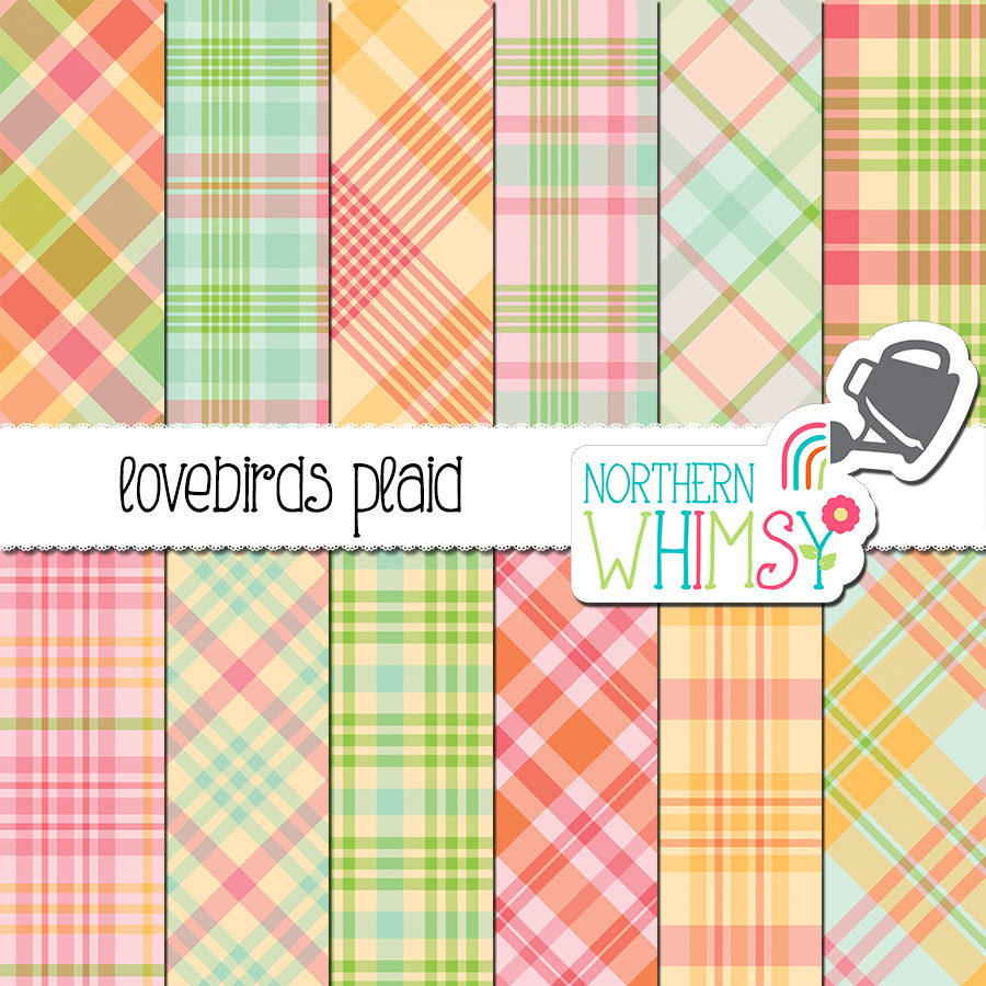 Valentines Day Pastel Plaid Patterns – Northern Whimsy Design