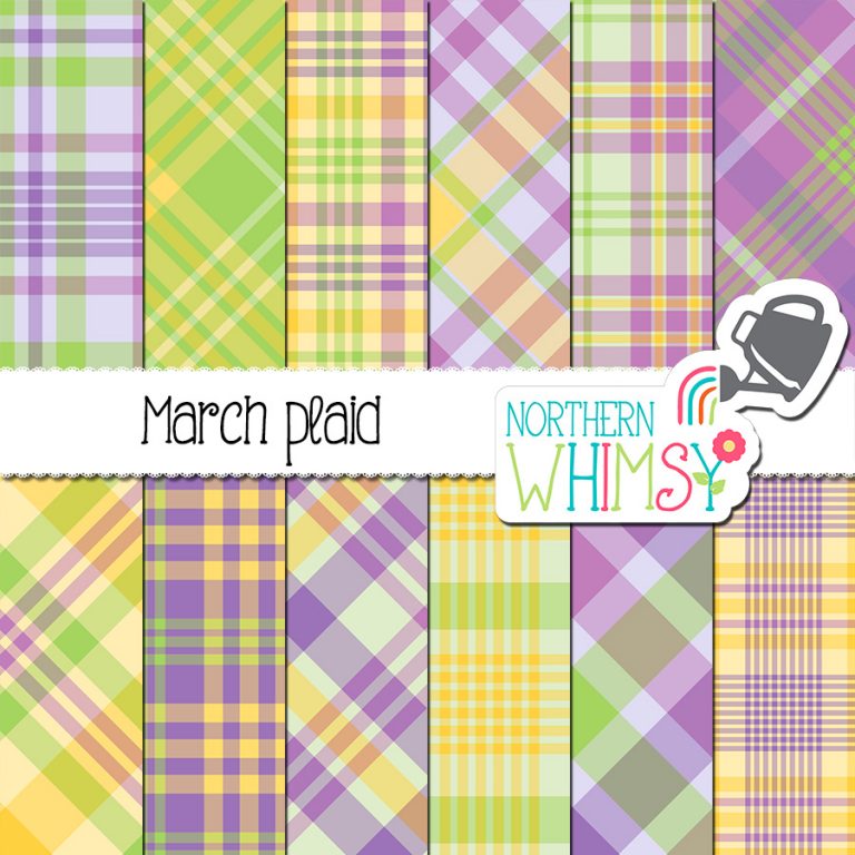 April Floral Plaid Patterns – Northern Whimsy Design