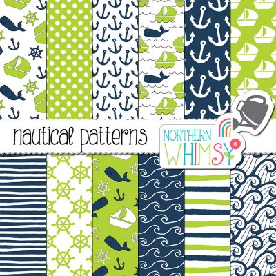 Nautical Navy and Lime – Northern Whimsy Design