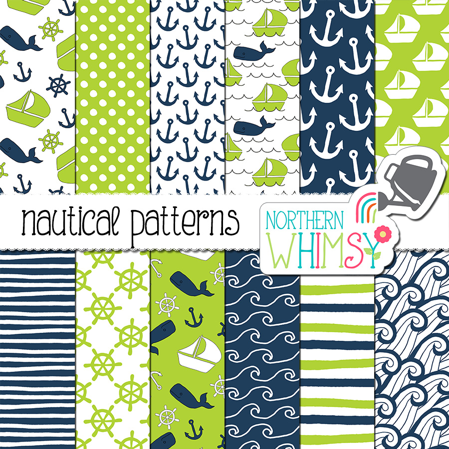 Nautical Navy and Lime – Northern Whimsy Design
