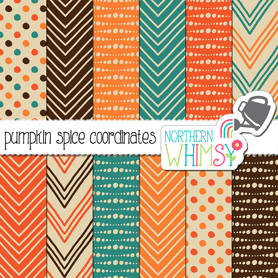 Pumpkin Spice - Autumn Geometric Patterns – Northern Whimsy Design
