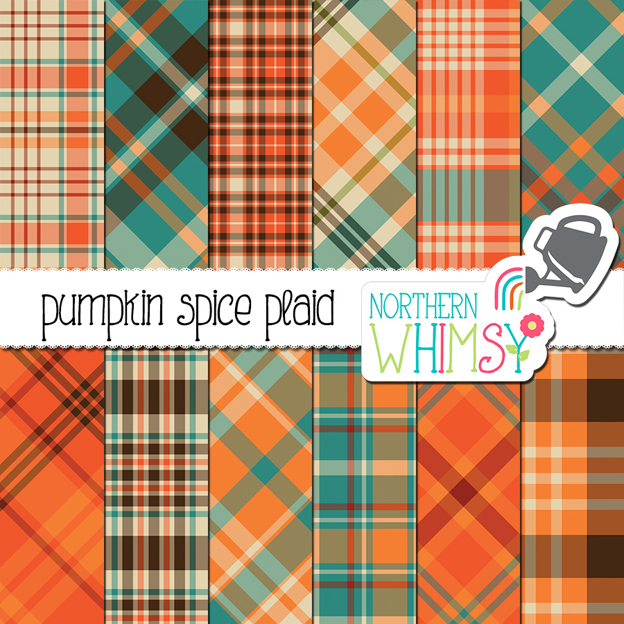 Pumpkin Spice Plaid - Autumn Plaid Patterns – Northern Whimsy Design