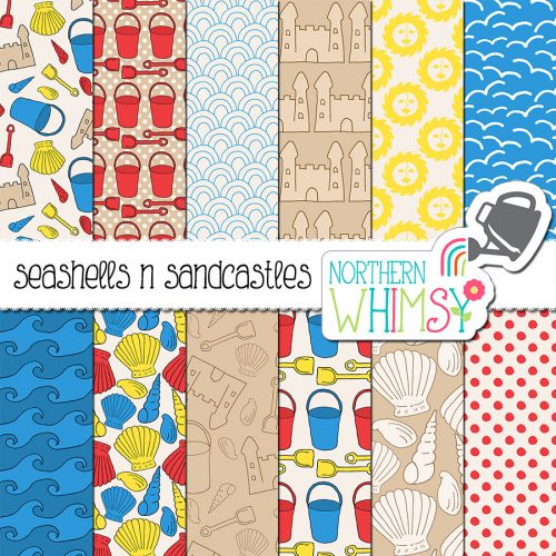 Summer Beach Digital Paper – Northern Whimsy Design