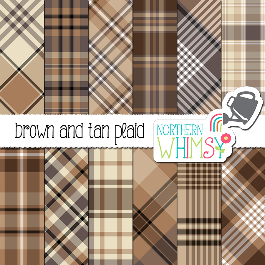 Brown and Tan Plaid Patterns – Northern Whimsy Design