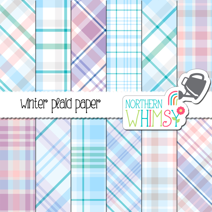 Light Blue Pastel Plaid Patterns – Northern Whimsy Design