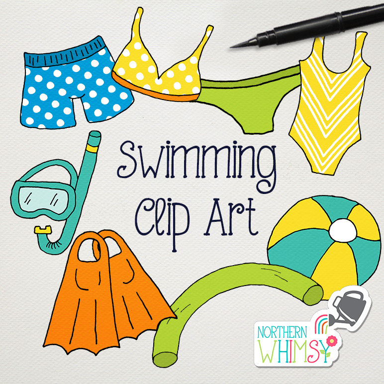 Swimming Clipart – Northern Whimsy Design