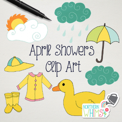 Rainy Weather Spring Clipart – Northern Whimsy Design