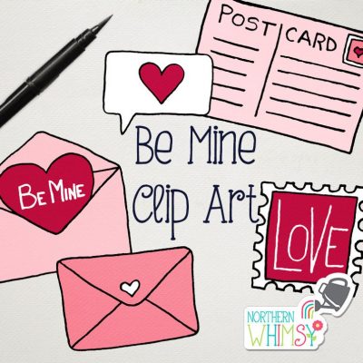 Be Mine Valentine's Clip Art – Northern Whimsy Design