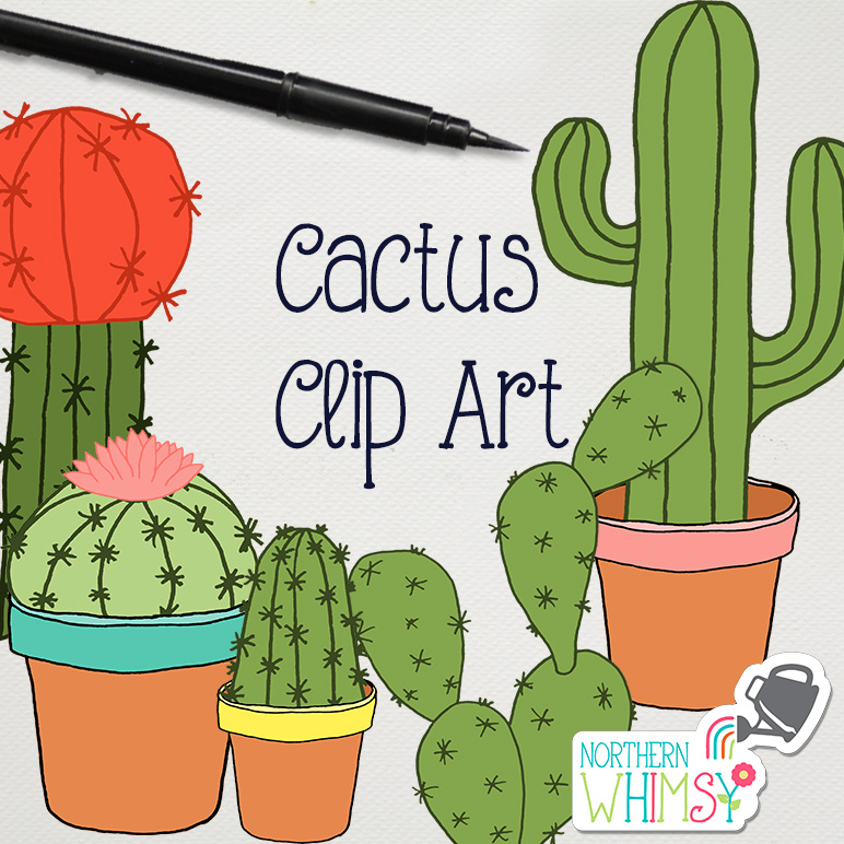 Cactus Clip Art – Northern Whimsy Design