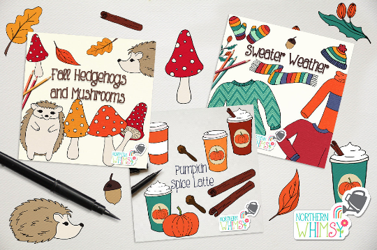Fall Digital Paper Bundle - Commercial Use – Northern Whimsy Design