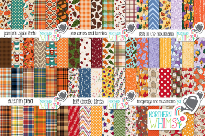 Fall Digital Paper Bundle - Commercial Use – Northern Whimsy Design