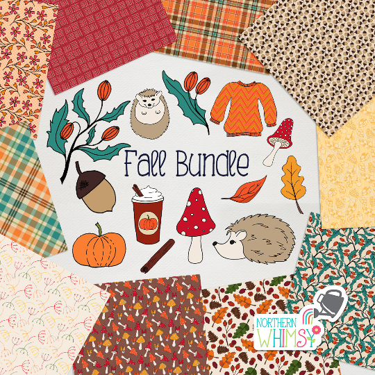 Fall Digital Paper Bundle - Commercial Use – Northern Whimsy Design