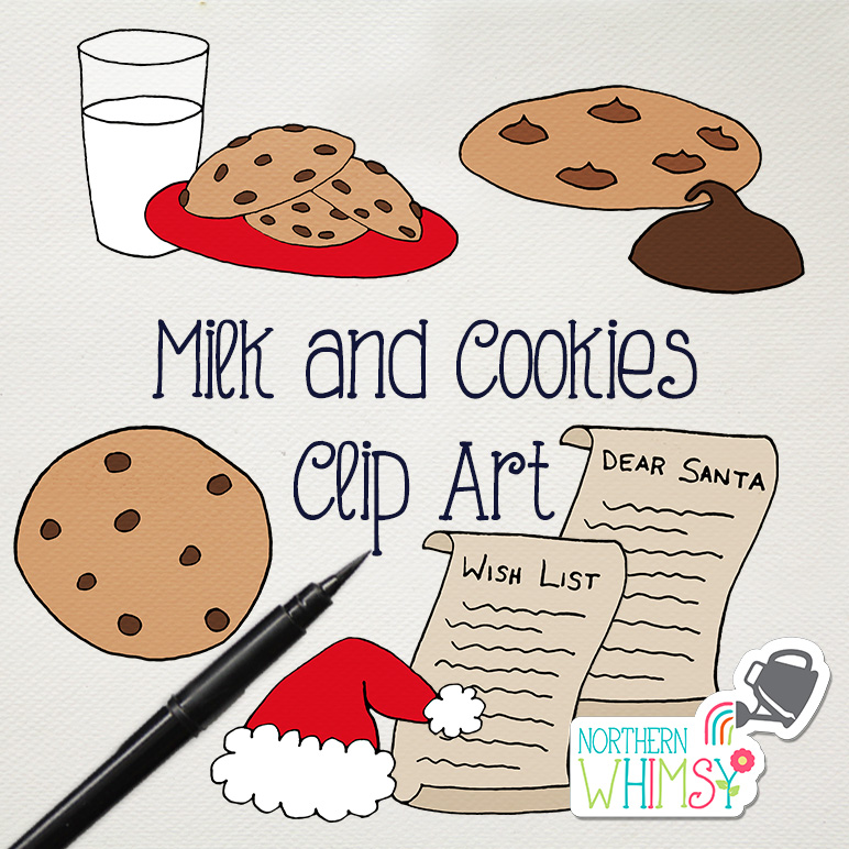 Milk 'n Cookies - Holiday Season Clipart – Northern Whimsy Design