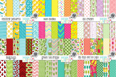 Summer Themed Digital Paper Bundle – Northern Whimsy Design