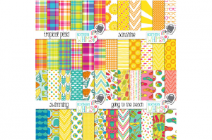Summer Themed Digital Paper Bundle – Northern Whimsy Design