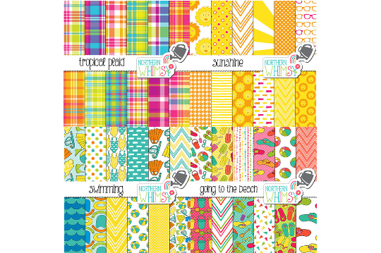 Summer Themed Digital Paper Bundle – Northern Whimsy Design