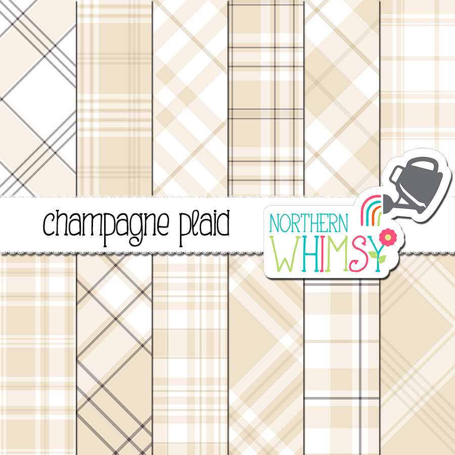 White and Beige Plaid Patterns – Northern Whimsy Design