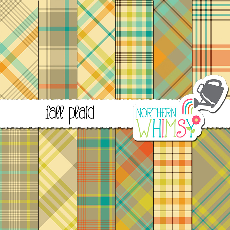 Bright Fall Plaid Patterns – Northern Whimsy Design