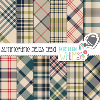 Neutral Summer Plaid Digital Paper – Northern Whimsy Design