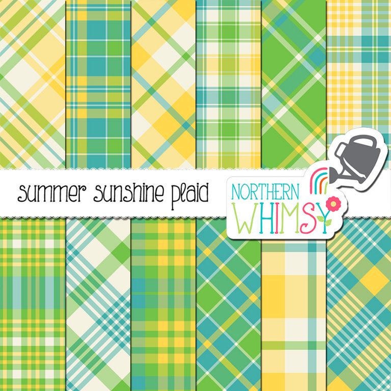 Summer Plaid Digital Paper – Northern Whimsy Design