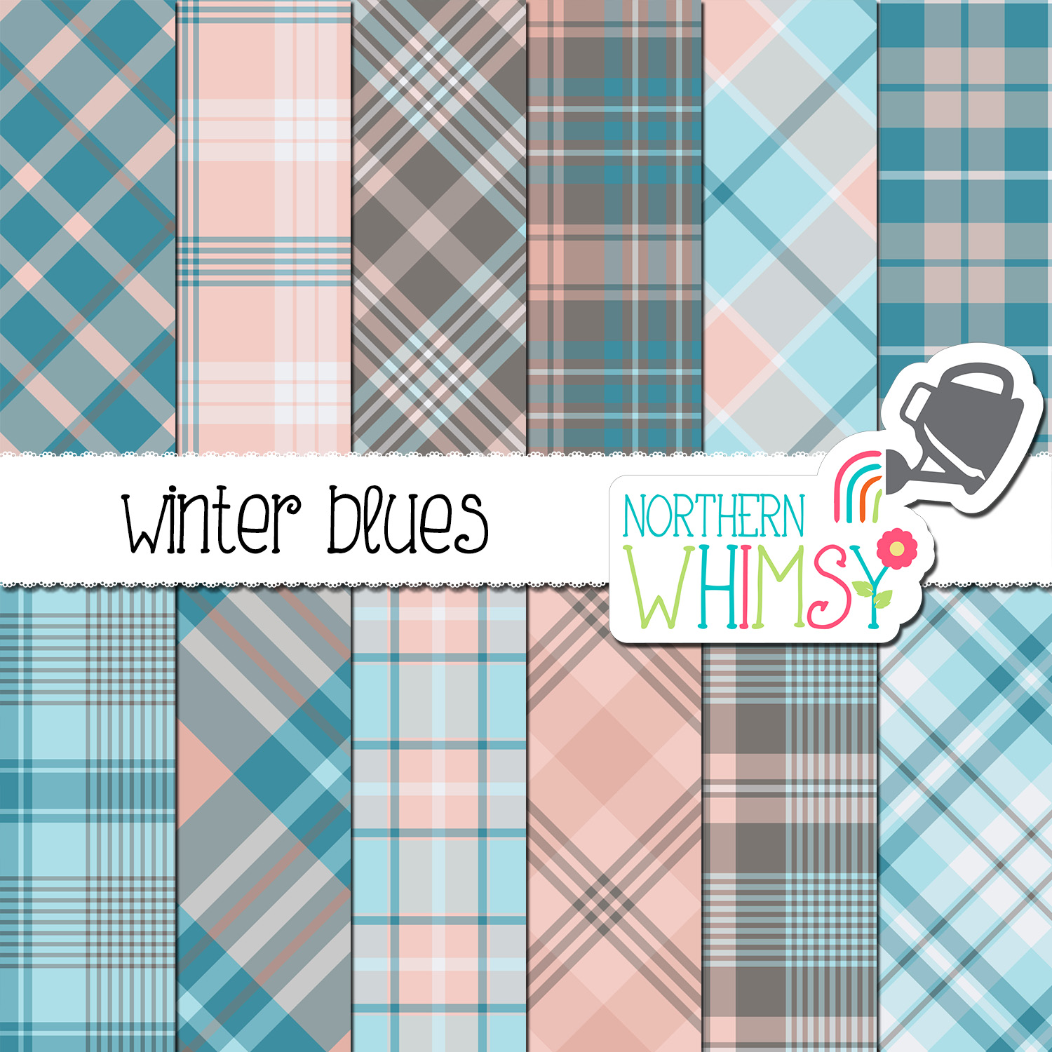 Winter Plaid Patterns – Northern Whimsy Design